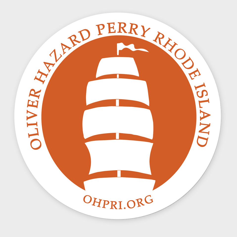 Sticker: OHP round - Oliver Hazard Perry Rhode Island